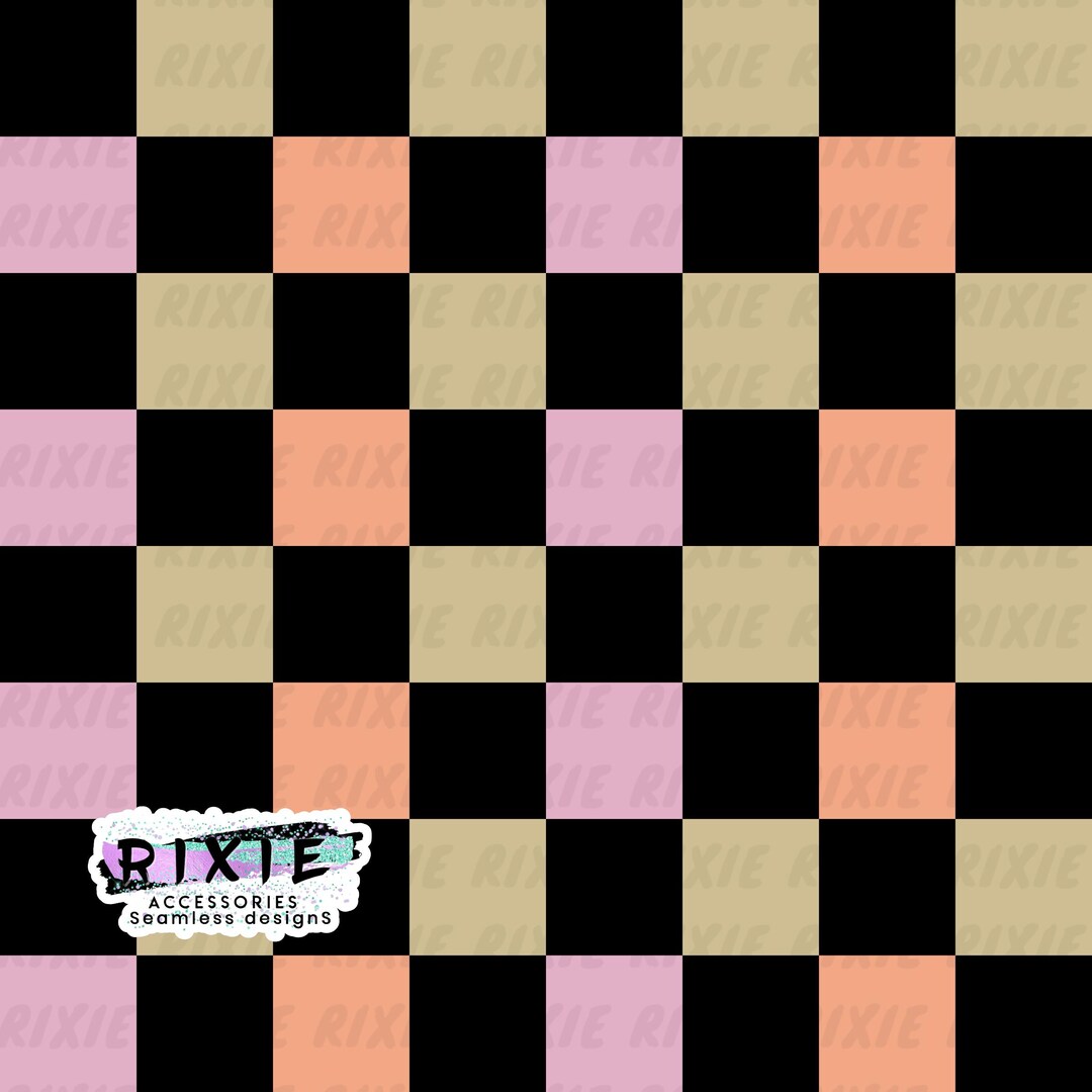 Checkerboard Pink Orange Muted Seamless Files. Check Seamless File ...