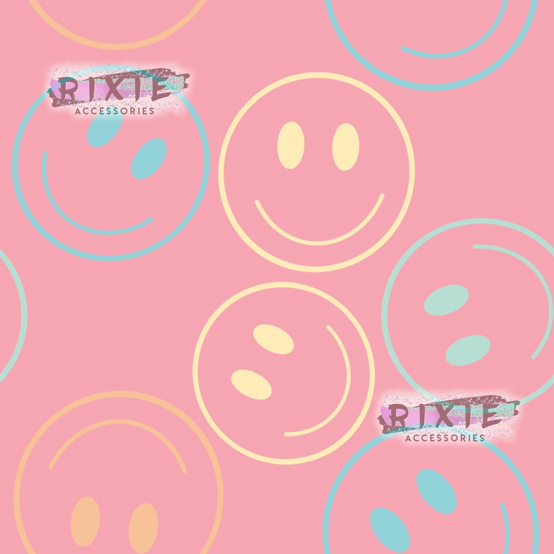 Seamless Files. Muted Boho Smileys Seamless Patterns. Boho Smile Pink ...