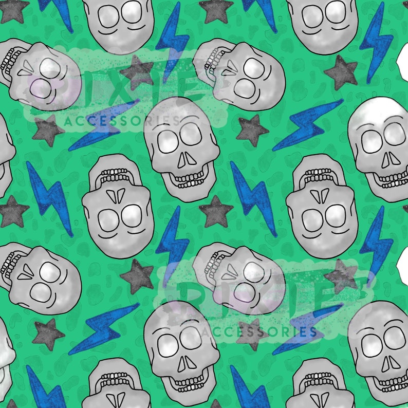 Skull Seamless File. Skull Stars Lightning Bolts Seamless File. Boys ...