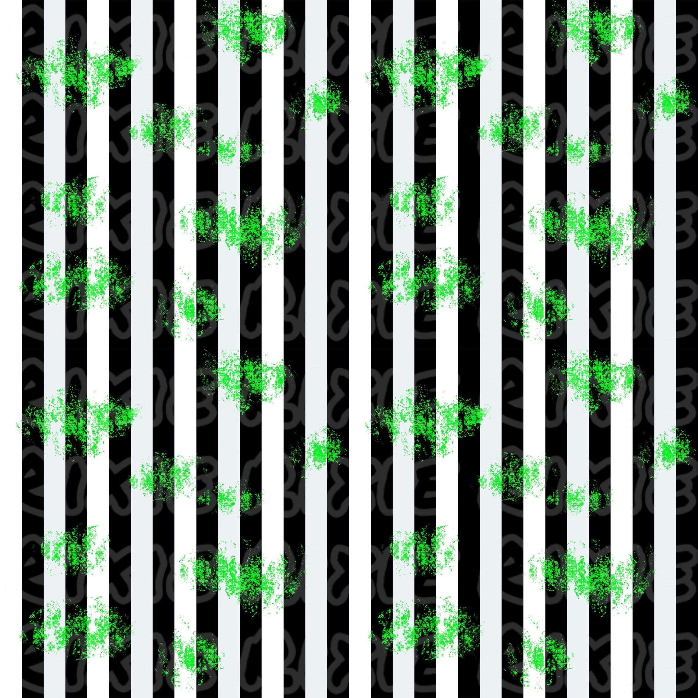 Black and White Stripe With Green Seamless File. Scary Halloween Beetle ...