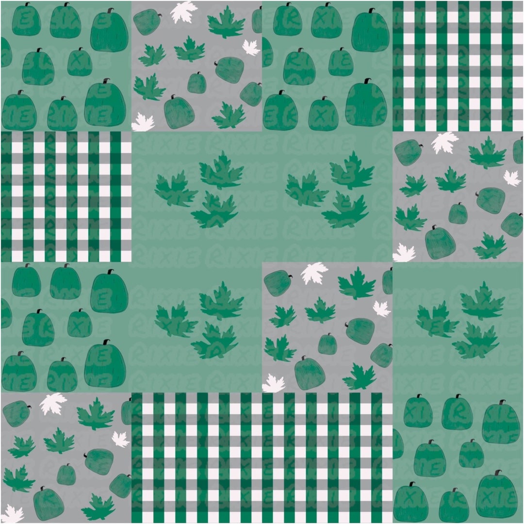 Patchwork Fall Seamless Files. Green Patchwork Checkered Seamless File ...