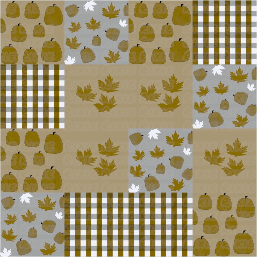 Patchwork Fall Seamless Files. Brown Patchwork Checkered Seamless File ...