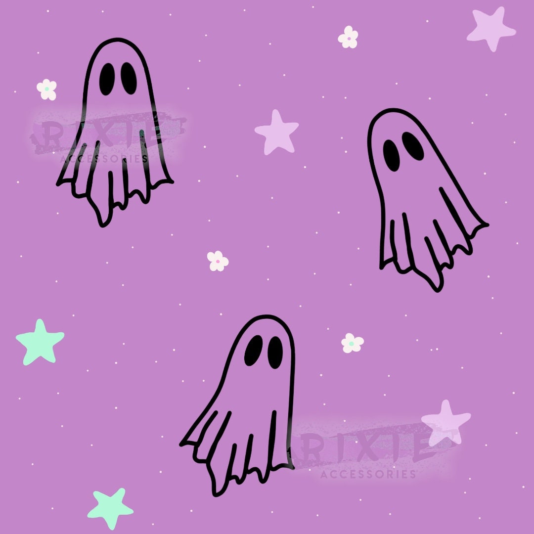 Seamless Files. Boho Ghost Seamless Files. Flowers Ghosts Seamless File ...