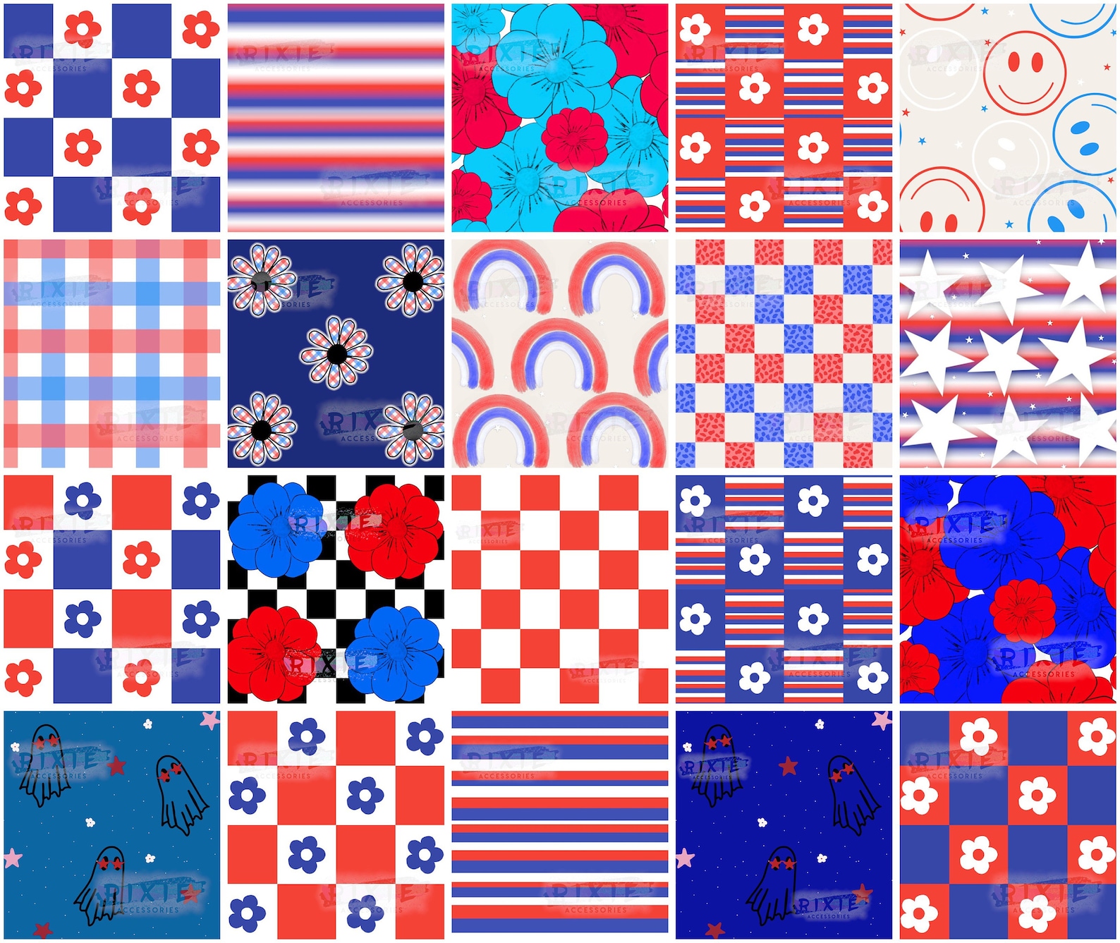 Seamless Files. Blue Red and White Seamless Files. July 4th Files ...