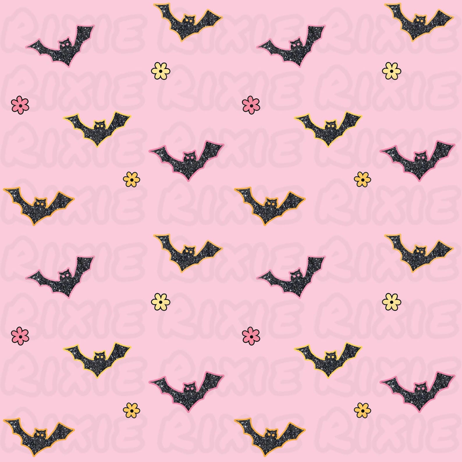 Pastel Pink Bats Halloween Seamless File. Pastel Pink Soft Color ...