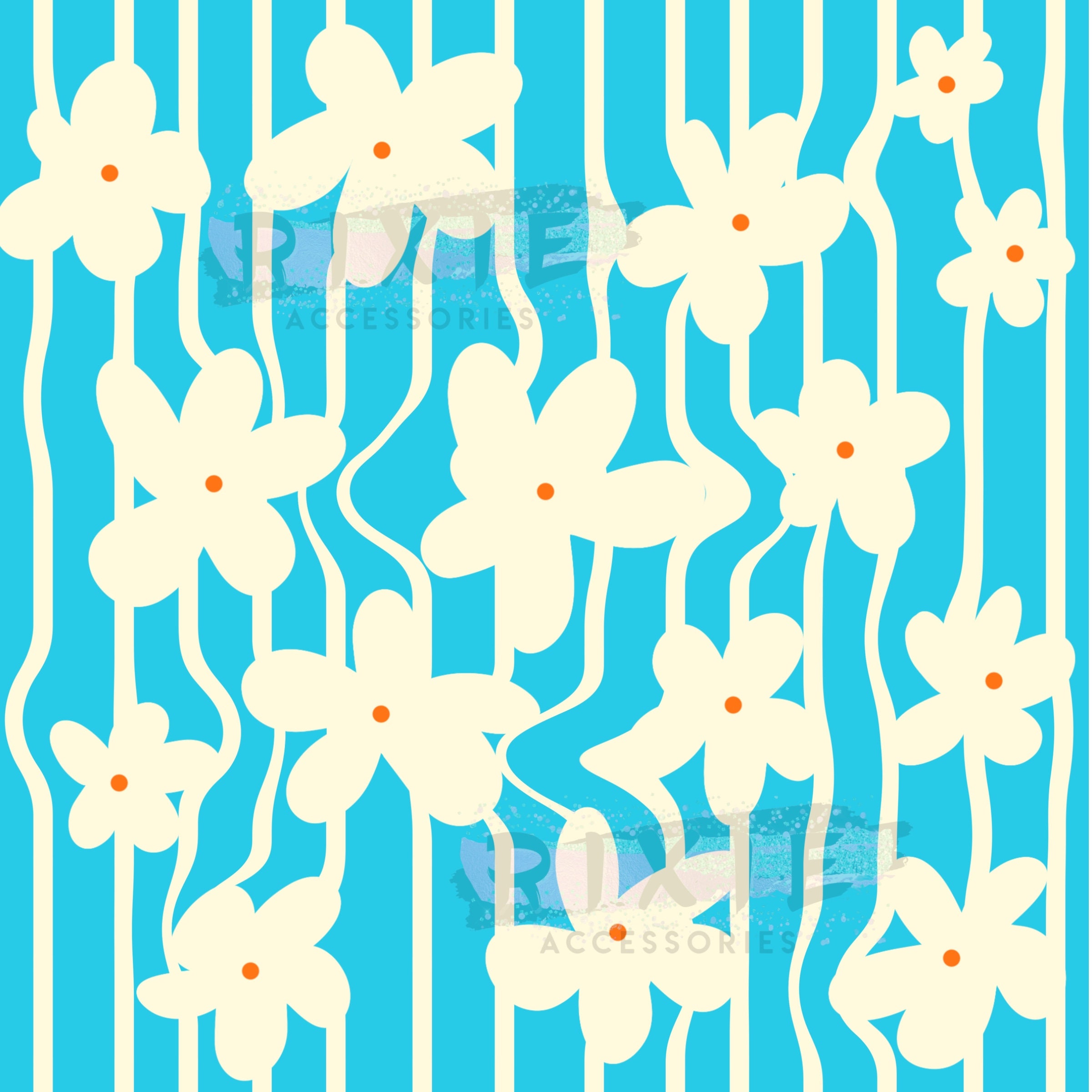Seamless Files. Squiggly Stripe Flower Seamless File. Boho Flower ...