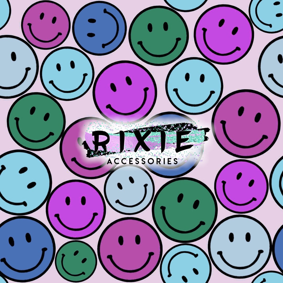 Seamless Files. Boho Purple and Blue Smiley Faces Seamless File. Smiley ...