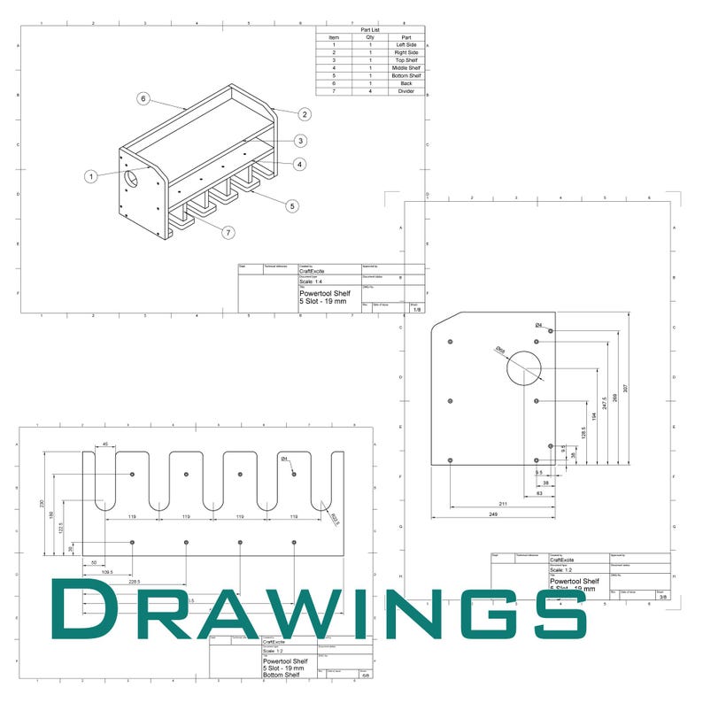 Power Tool Storage Plans – CNC & Manual Cutting – Digital Download ...