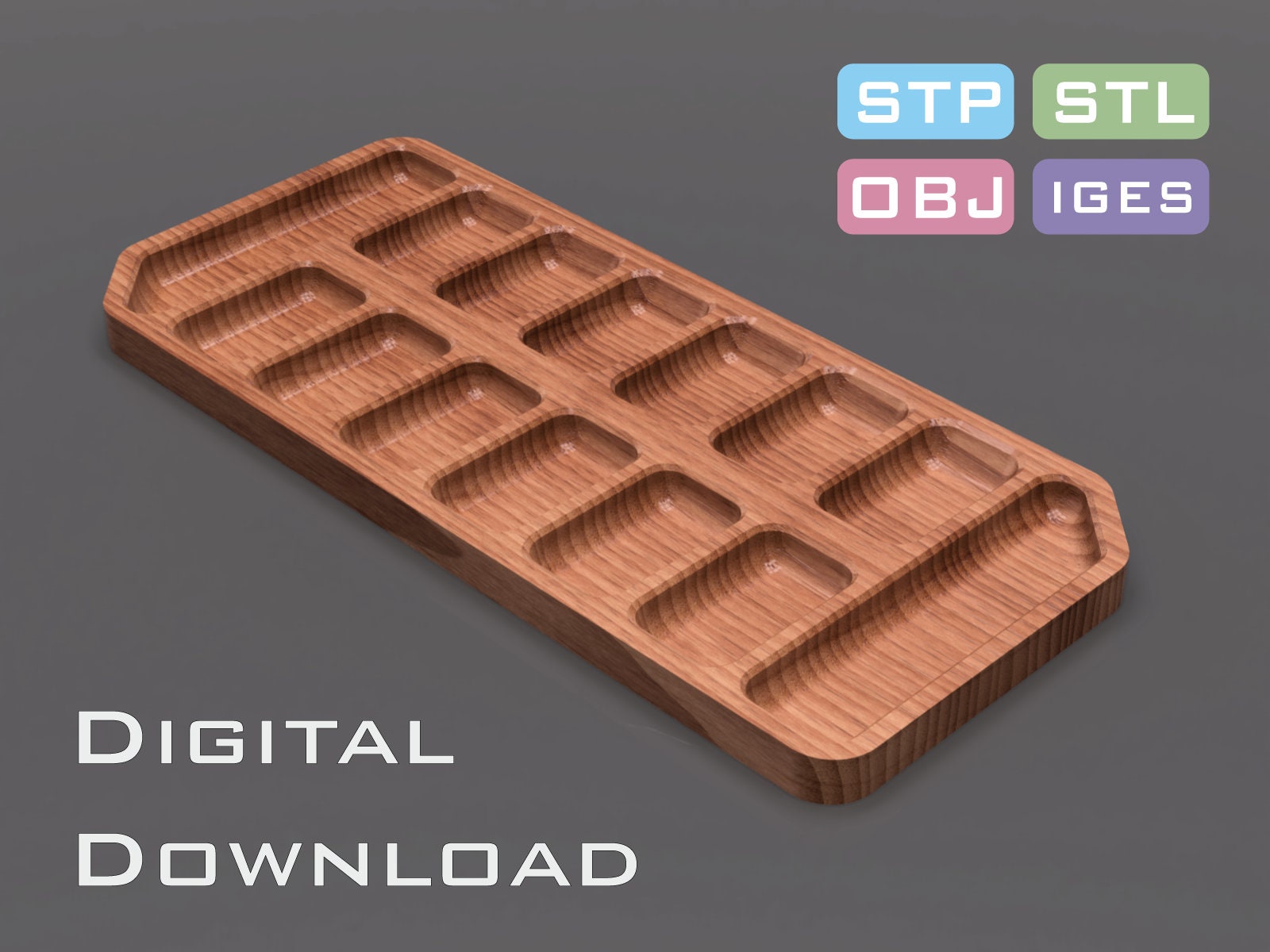 Mancala Board Game 3D STL, STP Model for CNC Machine - Etsy