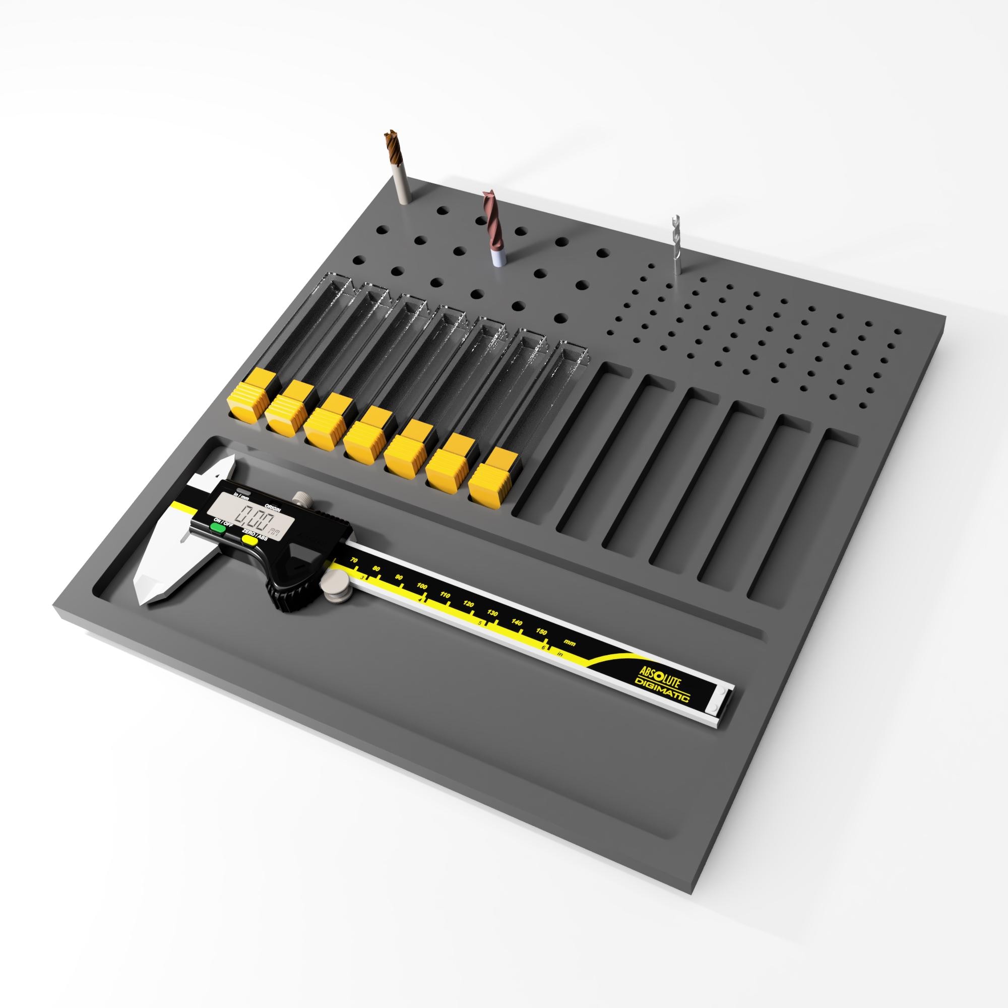 Tool Organizer and Router Bit Storage Tray | Dxf, Step, Stl Files ...