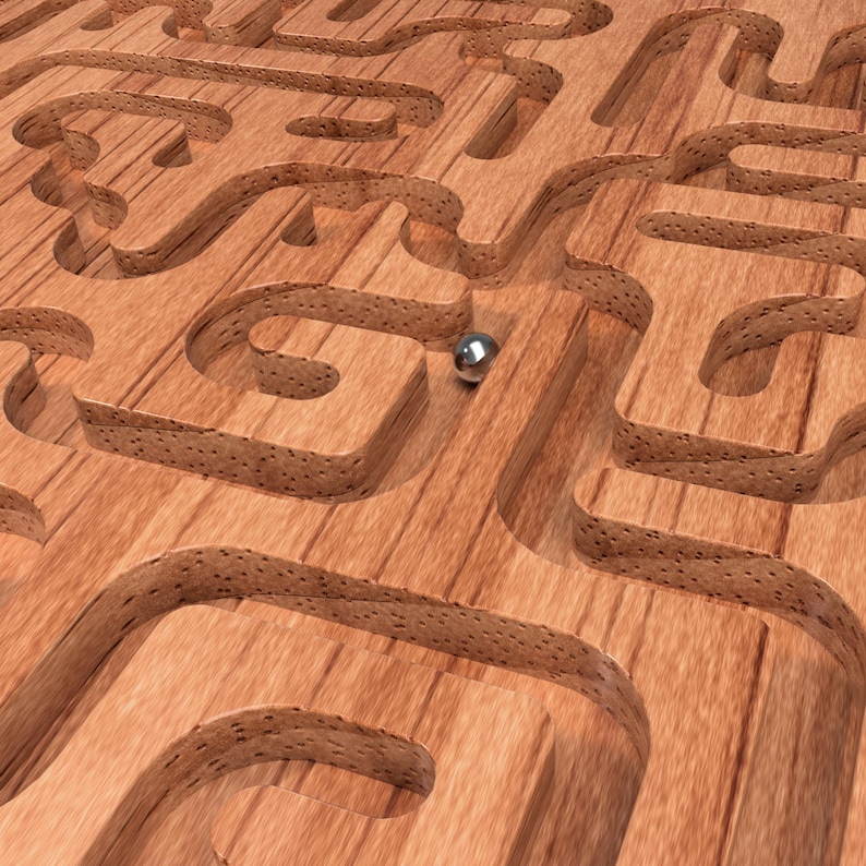 Maze Puzzle Box Model Woodworking Plan Files for CNC Router, Labyrinth ...