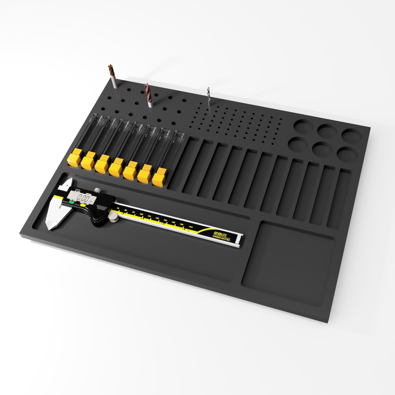 Tool Organizer and Router Bit Storage Tray | Dxf, Step, Stl Files ...