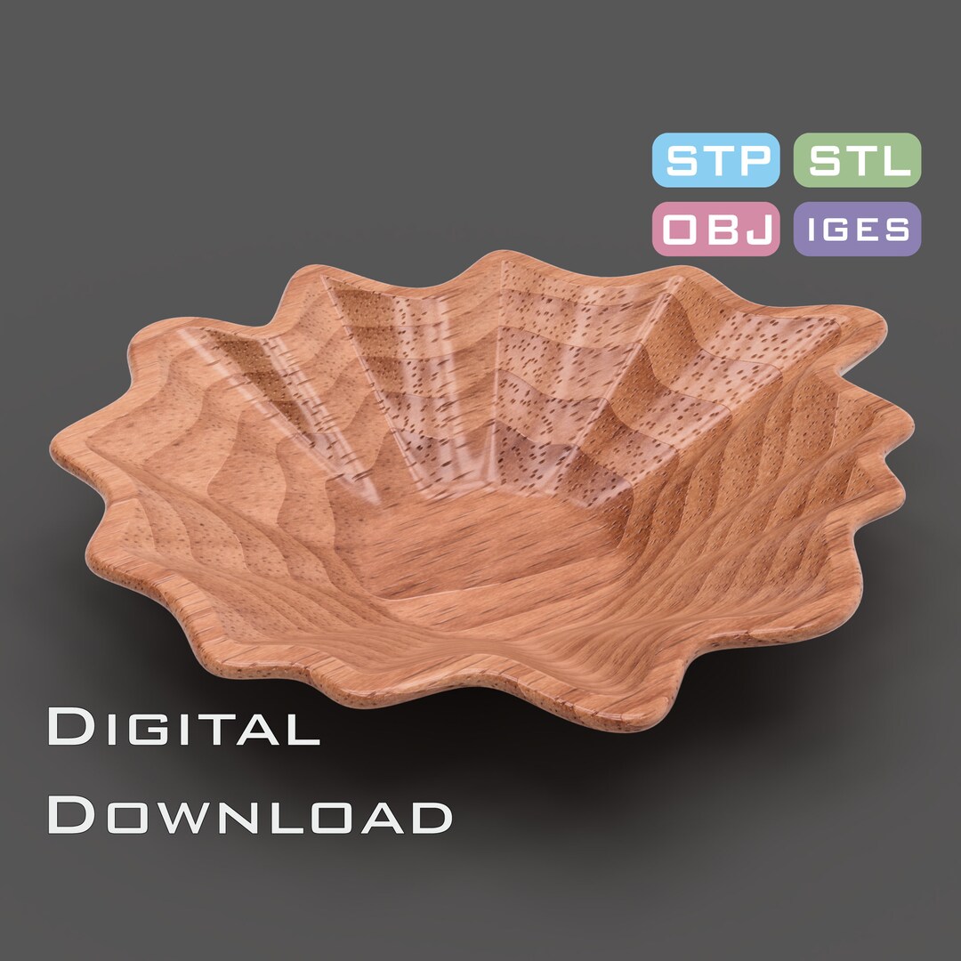 Mussel Shaped Bowl - 3D STL, STP Model for CNC Machine, 3D Printer - Etsy