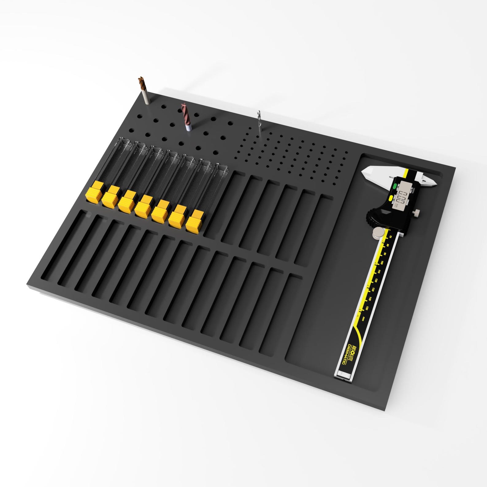 Tool Organizer and Router Bit Storage Tray | Dxf, Step, Stl Files ...