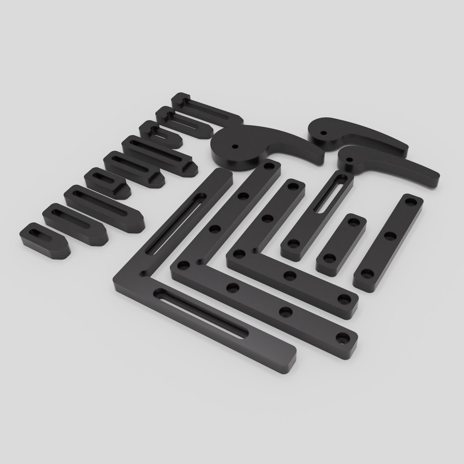 CNC Router Clamp Set: Hold Down Toe Clamps, Cam & Corner Clamps | Dxf ...