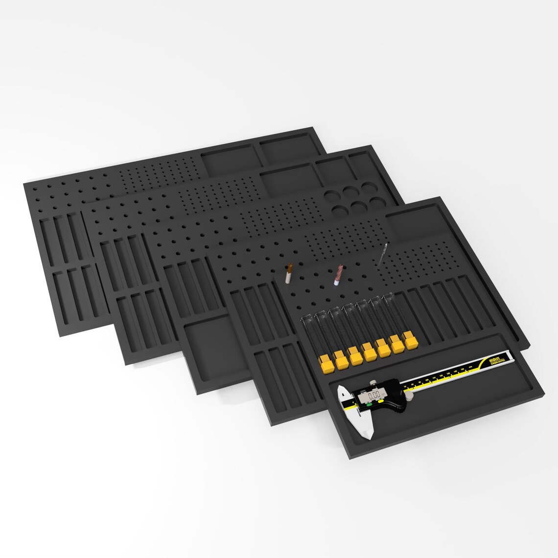 Tool Organizer and Router Bit Storage Tray | Dxf, Step, Stl Files ...