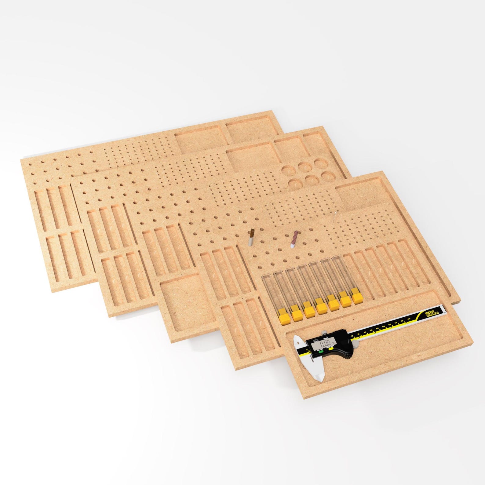 Tool Organizer and Router Bit Storage Tray | Dxf, Step, Stl Files ...