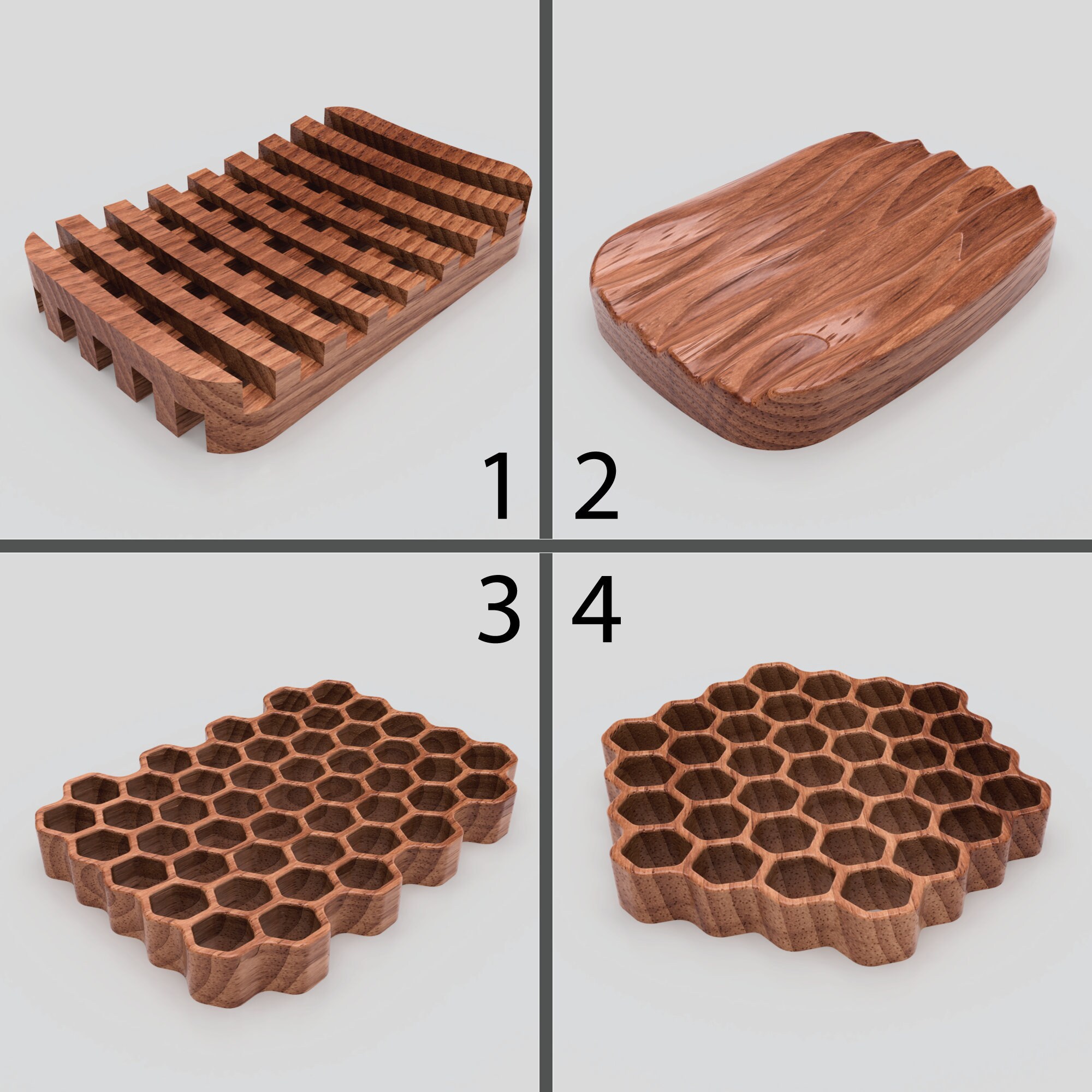 Bundle Soap Dish Holder 3D STL, STP Model for CNC Machine, 3D Printer ...