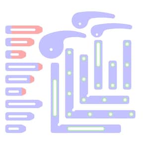 CNC Router Clamp Set: Hold Down Toe Clamps, Cam & Corner Clamps | Dxf ...