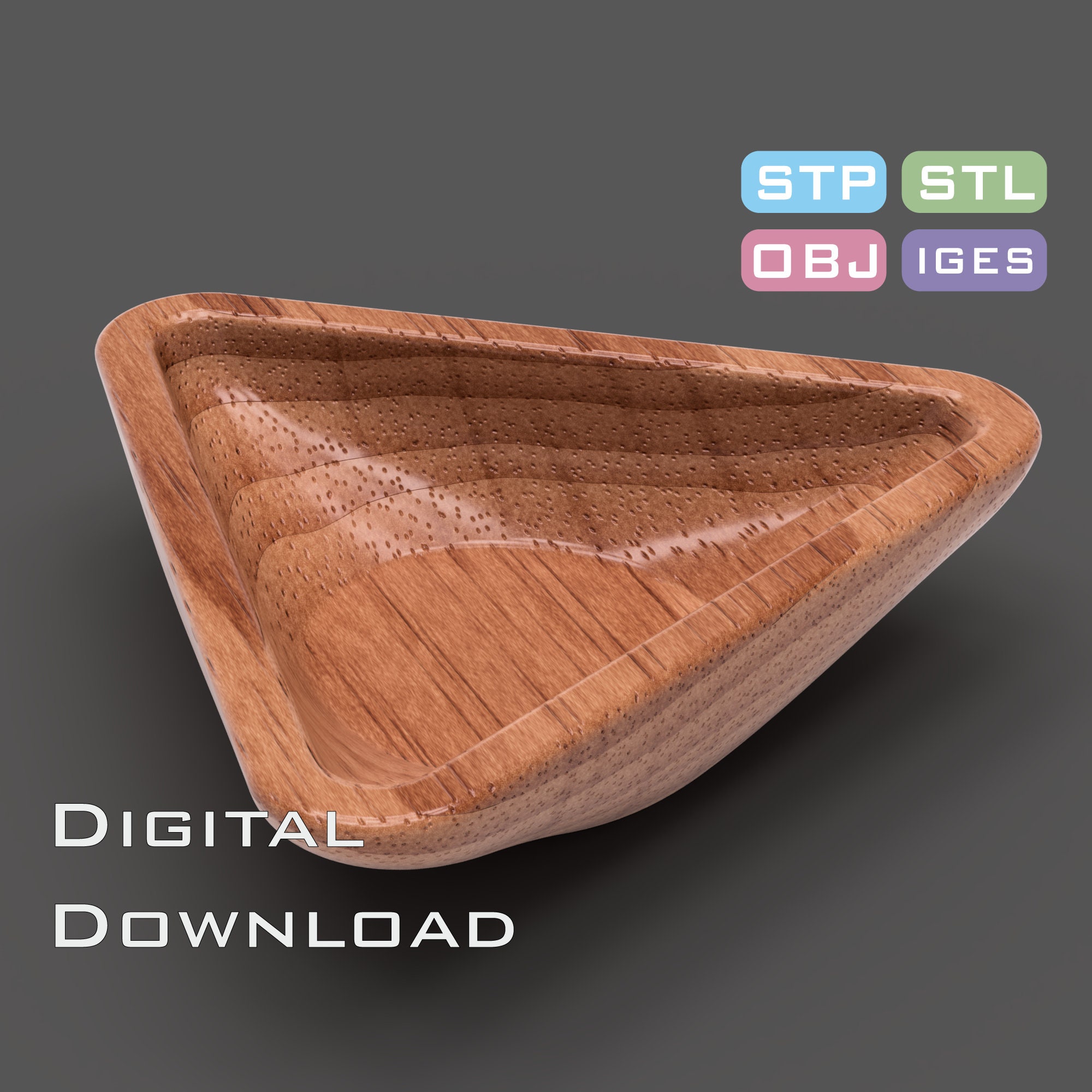 Triagonal Bowl 3D STL, STP Model for CNC Machine, 3D Printer - Etsy