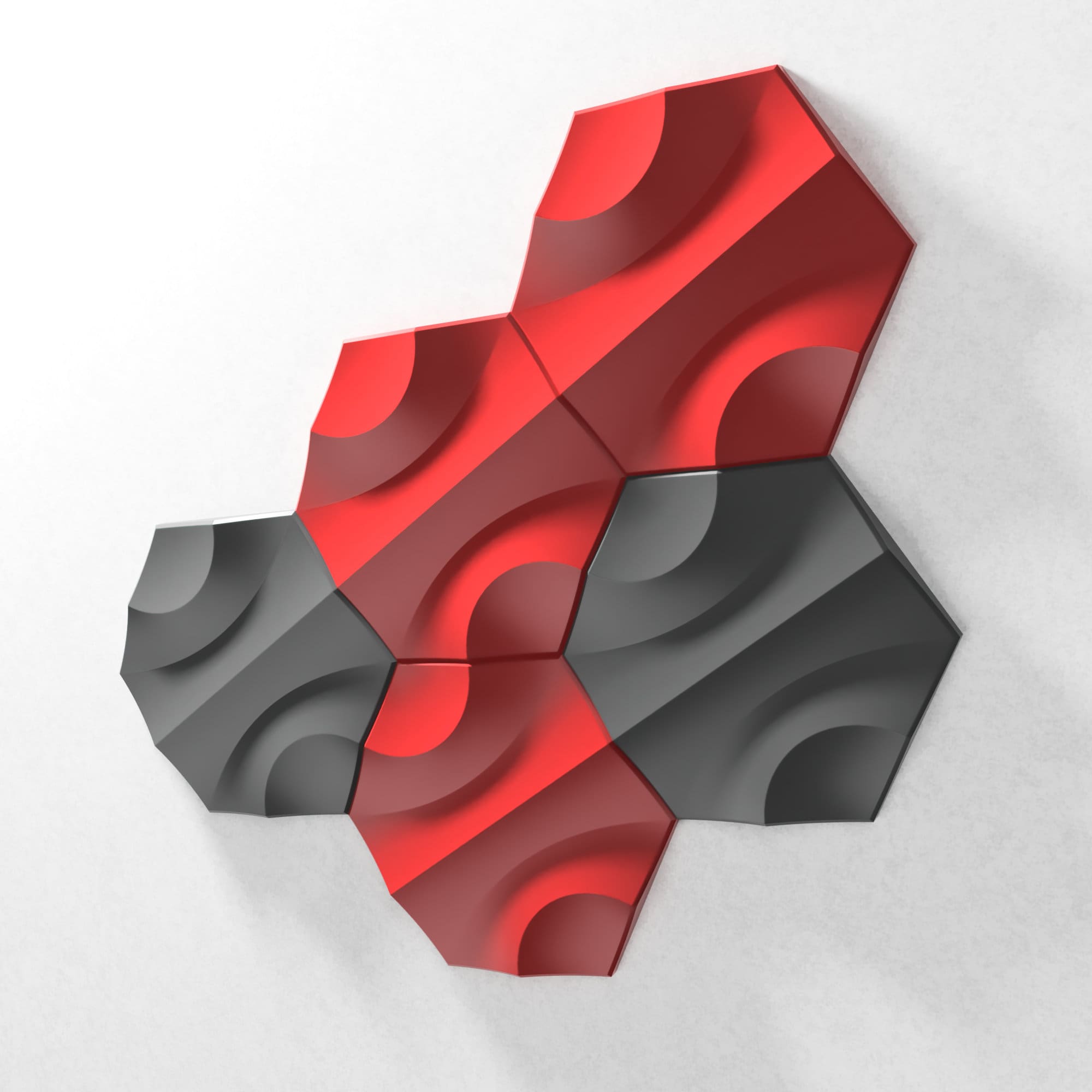 Abstract Hexagon Shape 3d Wall Panel, Honeycomb Pattern - CNC 3D ...