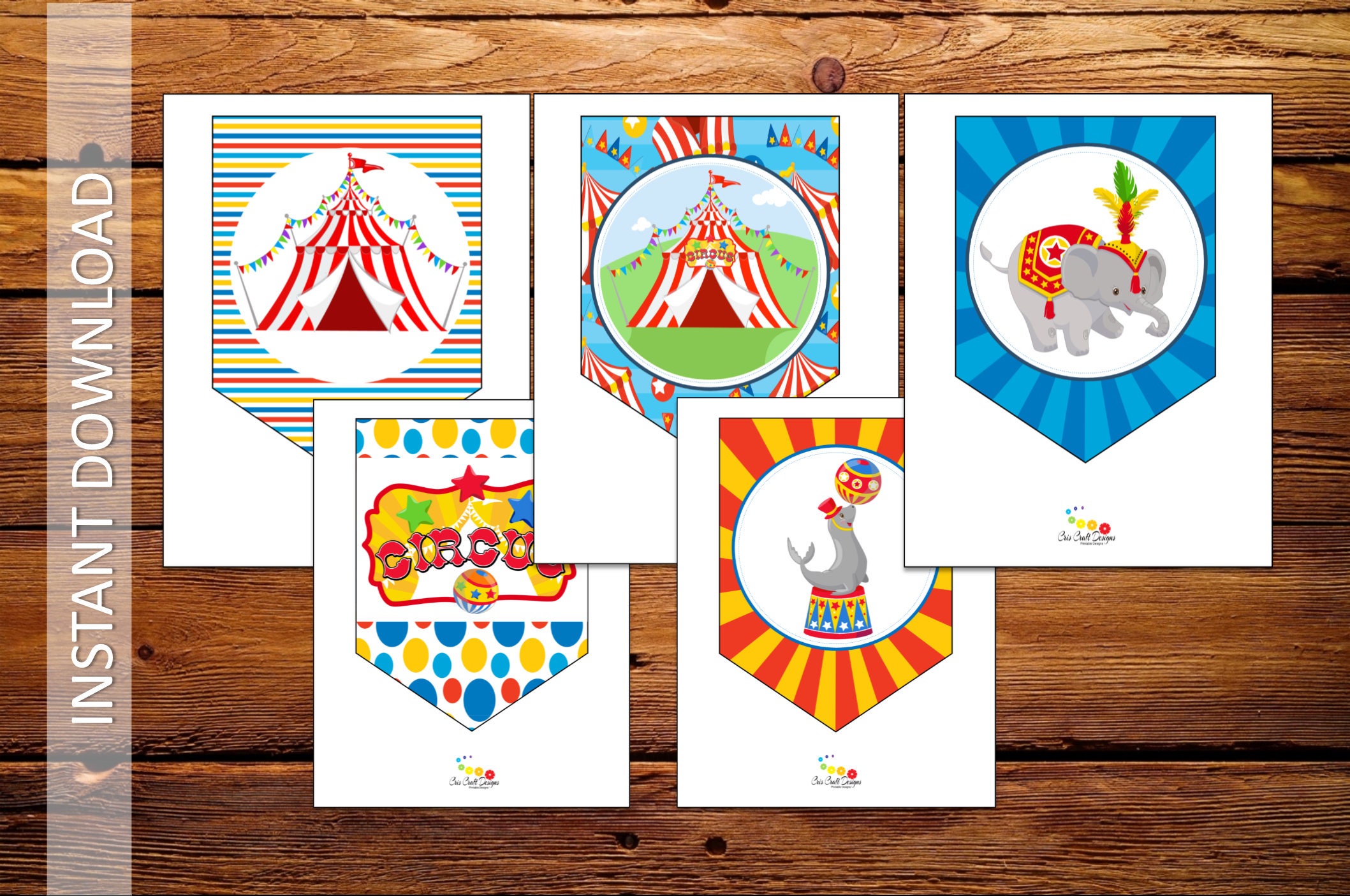 Circus Banner / Circus Carnival Pennant Banner / Circus Party / Banner ...