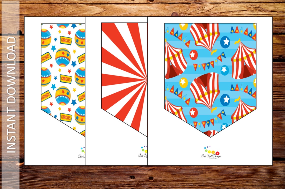 Circus Banner / Circus Carnival Pennant Banner / Circus Party / Banner ...