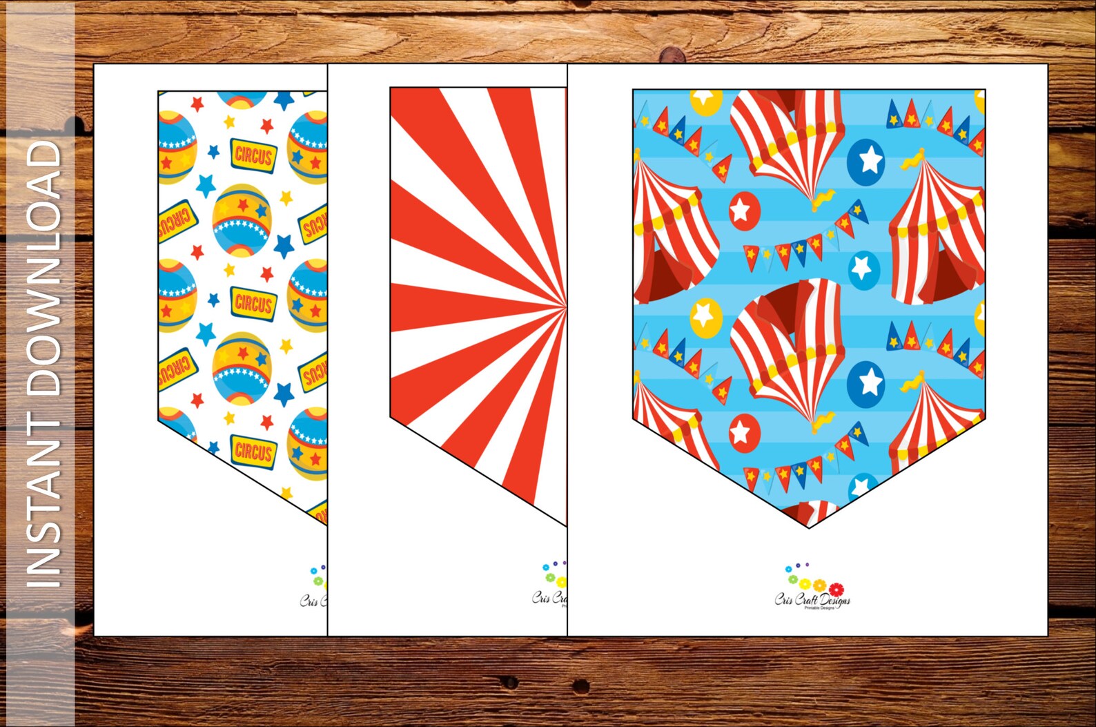 Circus Banner / Circus Carnival Pennant Banner / Circus Party / Banner ...