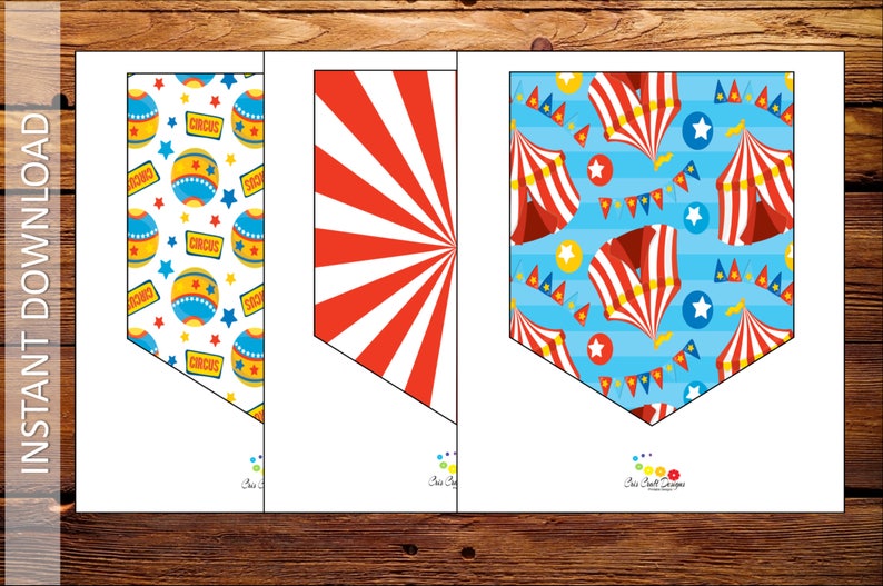 Circus Banner / Circus Carnival Pennant Banner / Circus Party / Banner ...