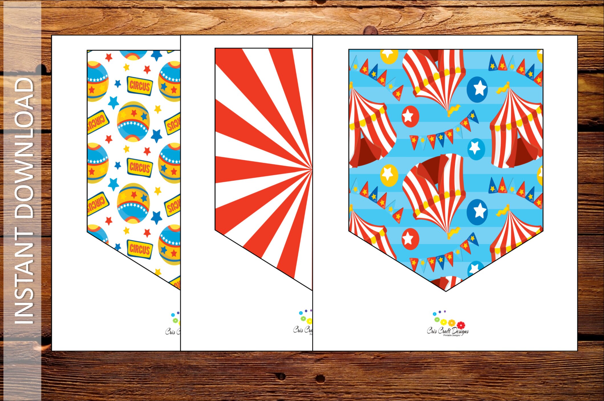 Circus Banner / Circus Carnival Pennant Banner / Circus Party / Banner ...