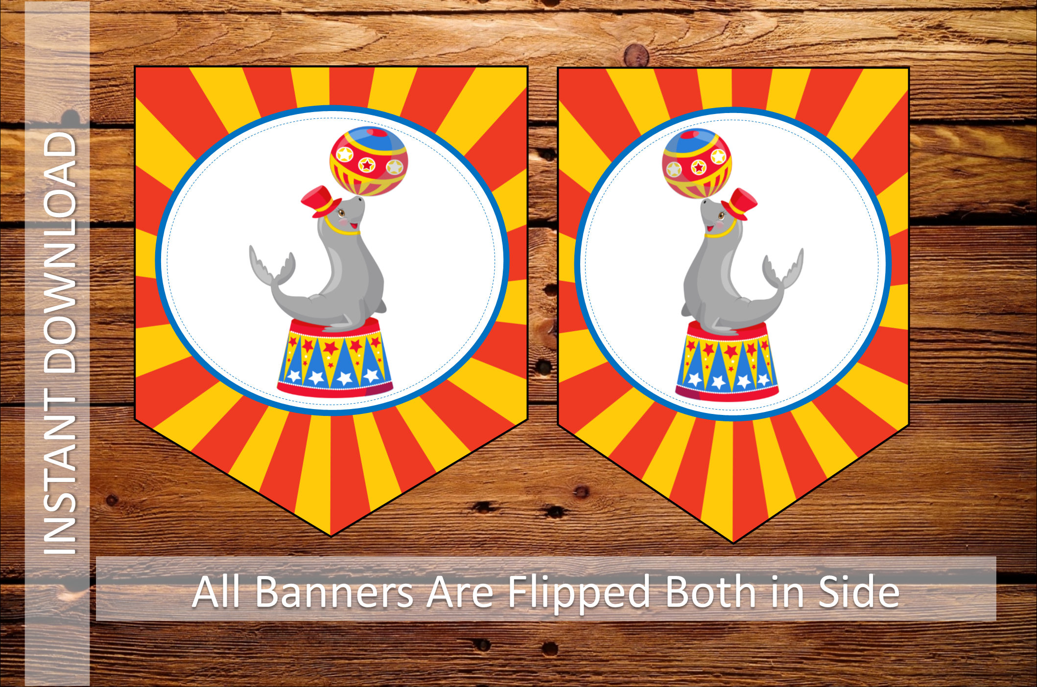 Circus Banner / Circus Carnival Pennant Banner / Circus Party / Banner ...