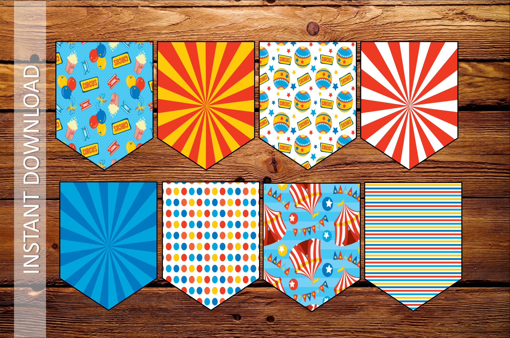 Circus Banner / Circus Carnival Pennant Banner / Circus Party / Banner ...