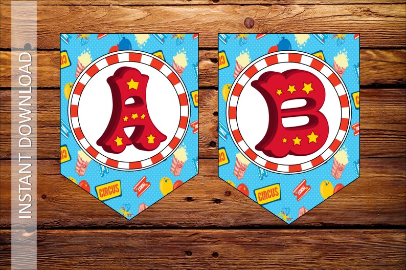 Circus Banner / Circus Carnival Pennant Banner / Circus Party / Banner ...