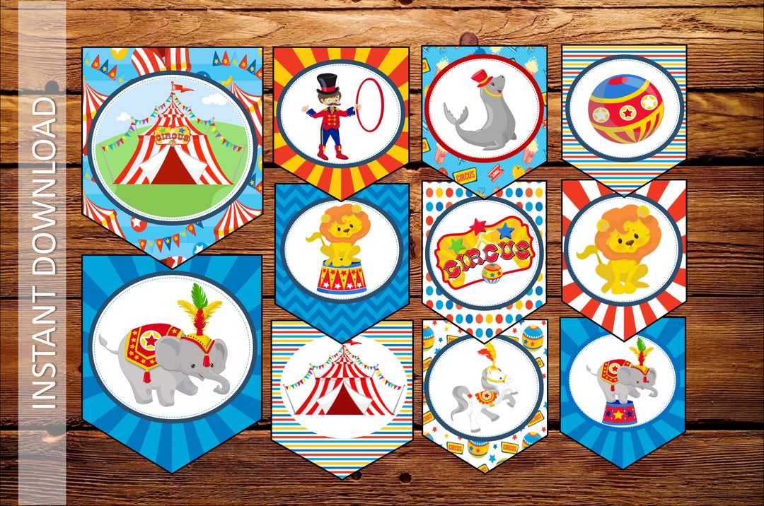 Circus Banner / Circus Carnival Pennant Banner / Circus Party / Banner ...