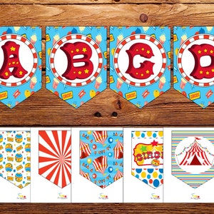 Circus Banner / Circus Carnival Pennant Banner / Circus Party / Banner ...