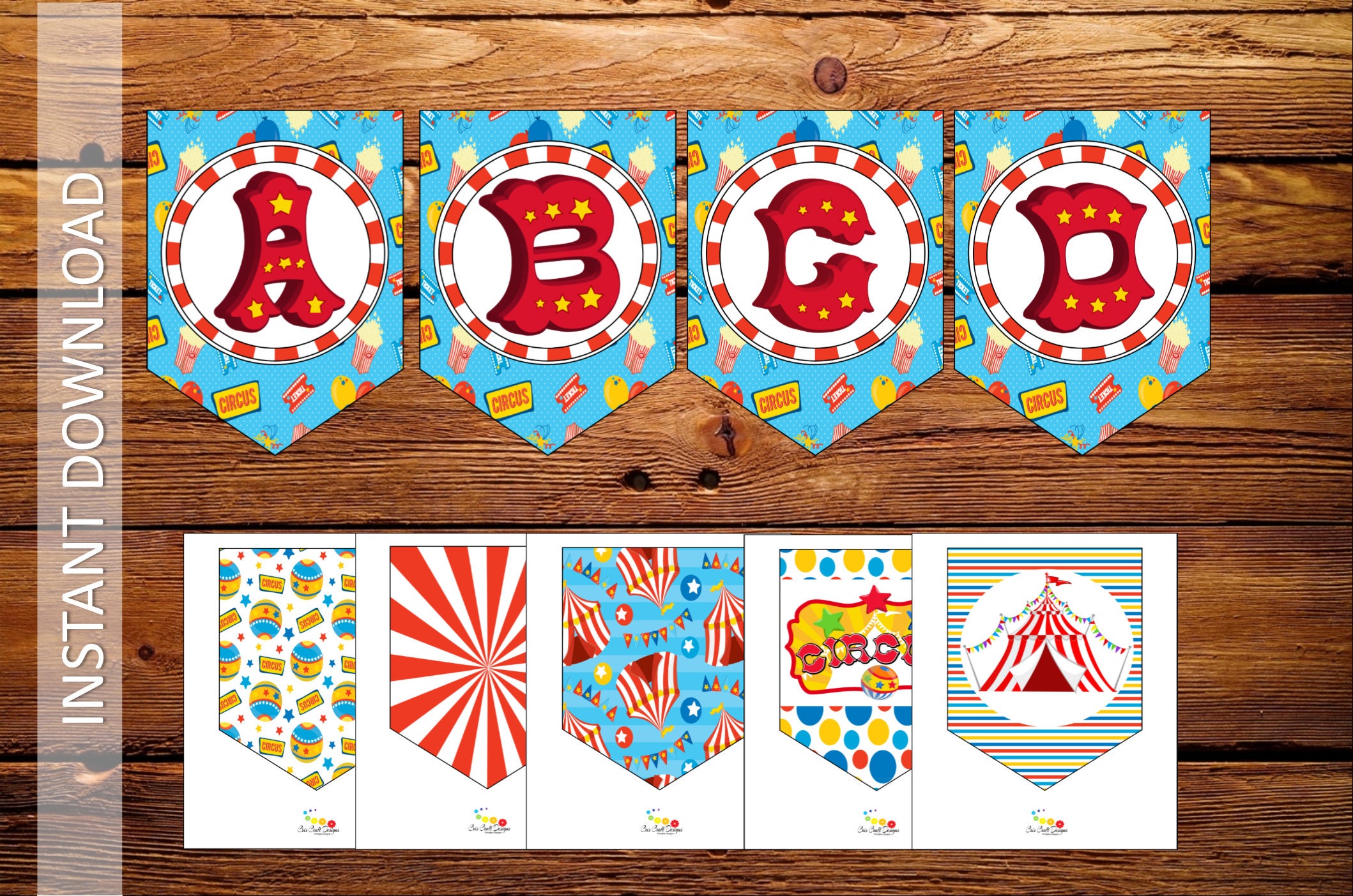Circus Banner / Circus Carnival Pennant Banner / Circus Party / Banner ...