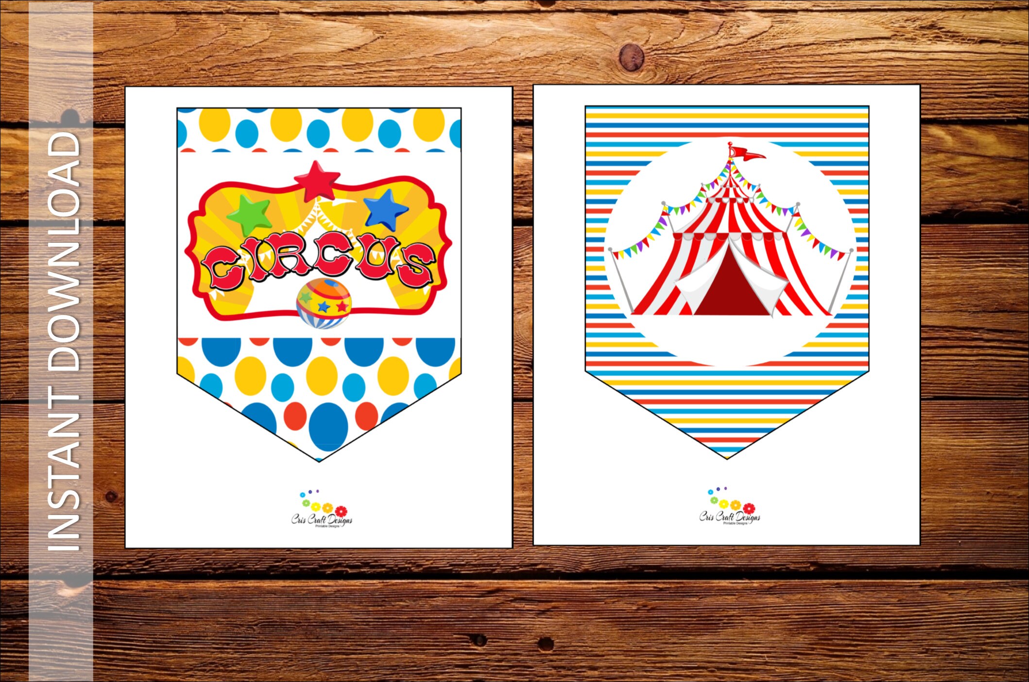 Circus Banner / Circus Carnival Pennant Banner / Circus Party / Banner ...