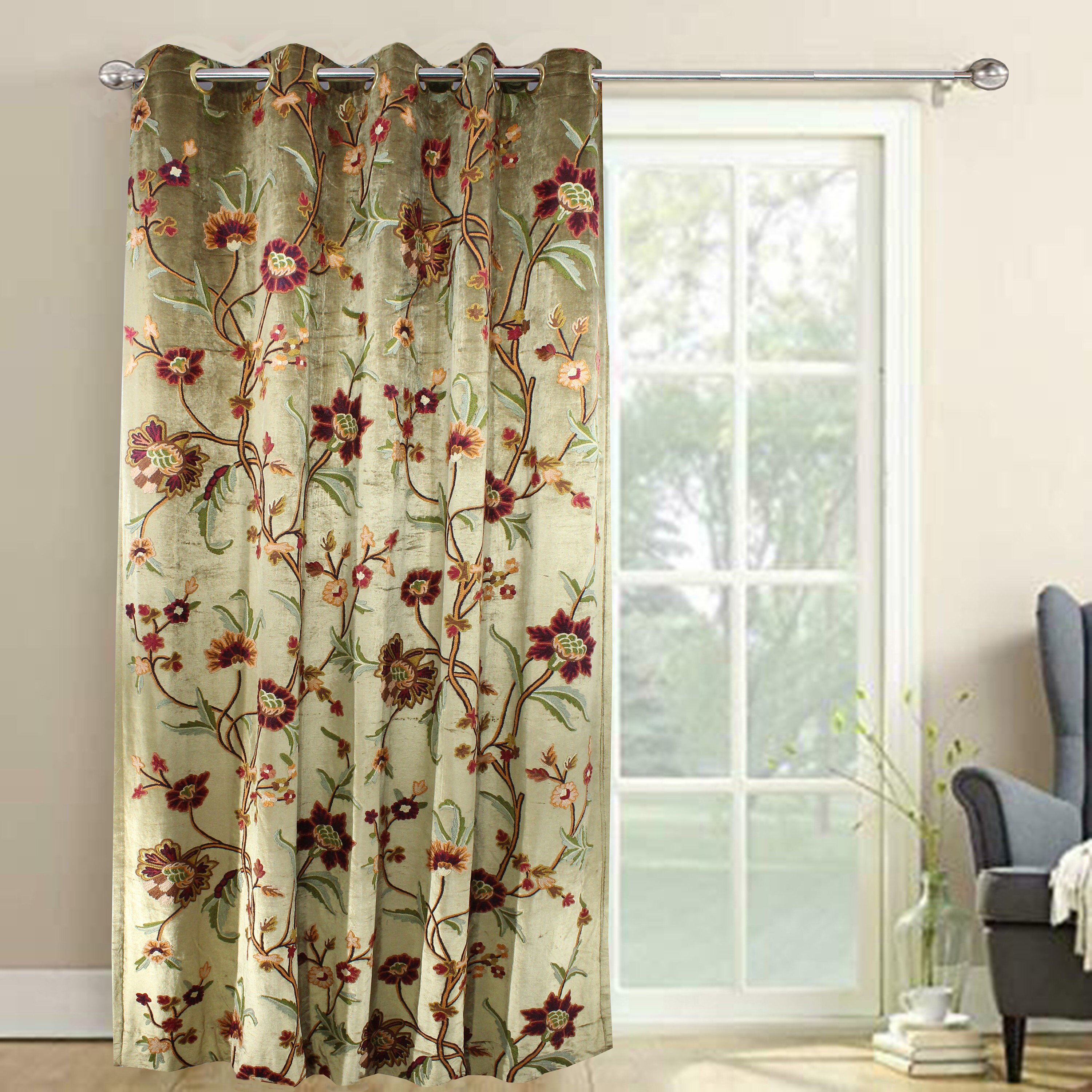 Velvet Curtains Vintage - Etsy UK