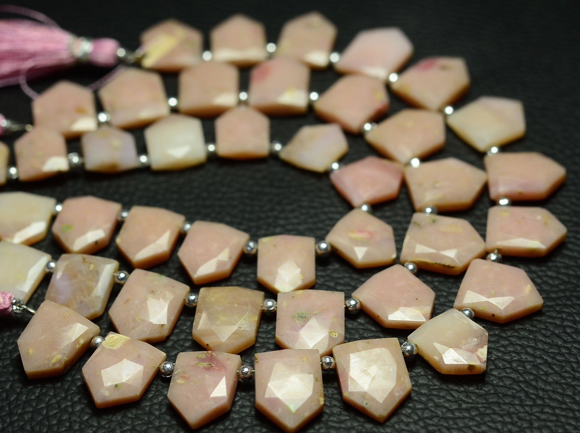 8 Inches Strand Natural Peru Pink Opal Briolettes 10x13mm to | Etsy