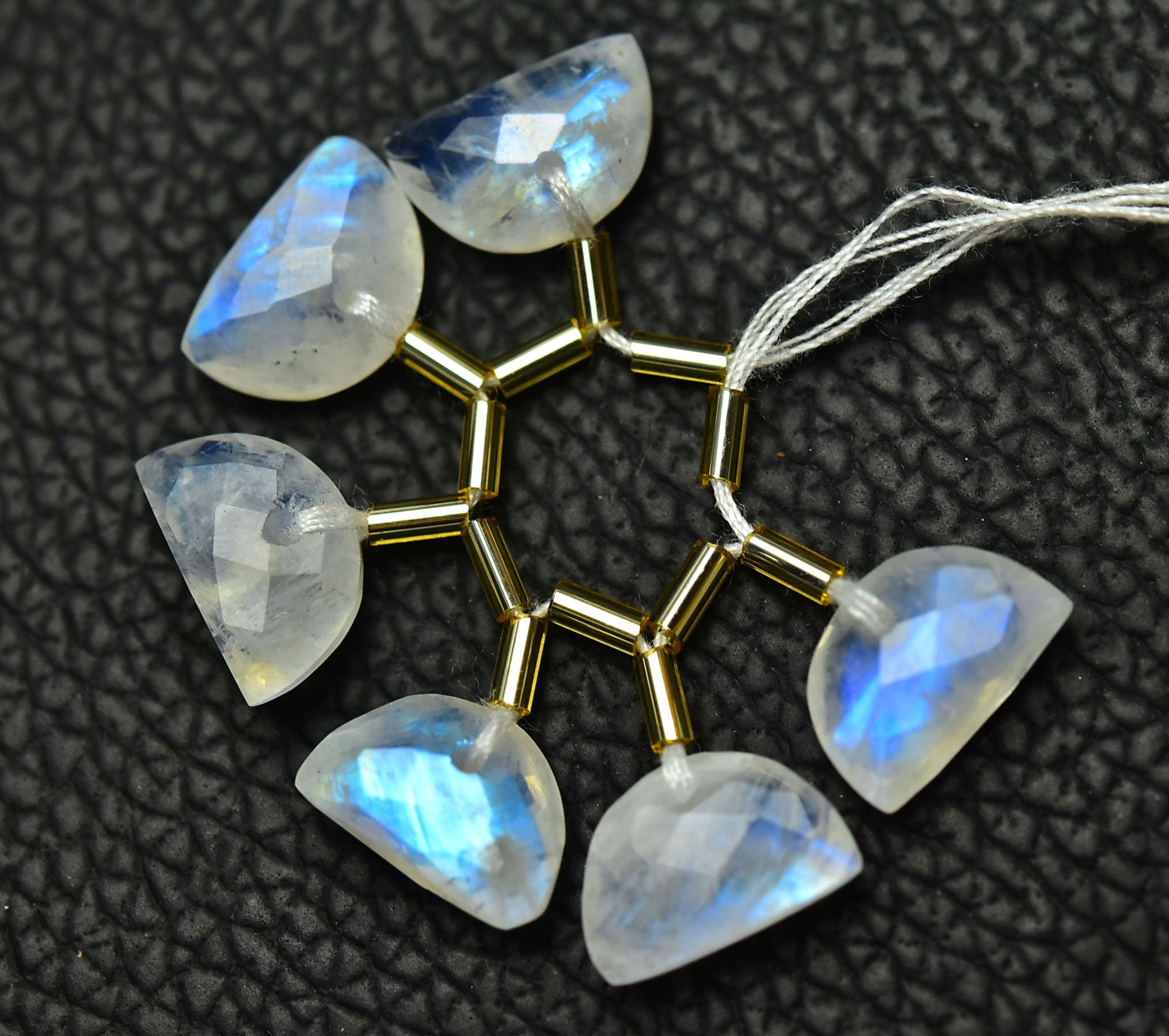 Flashy Rainbow Moonstone Half Moon Shape Beads 1mm Hole - Etsy