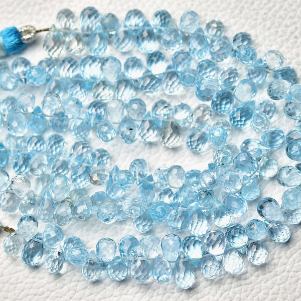 Blue Topaz Briolette - Etsy