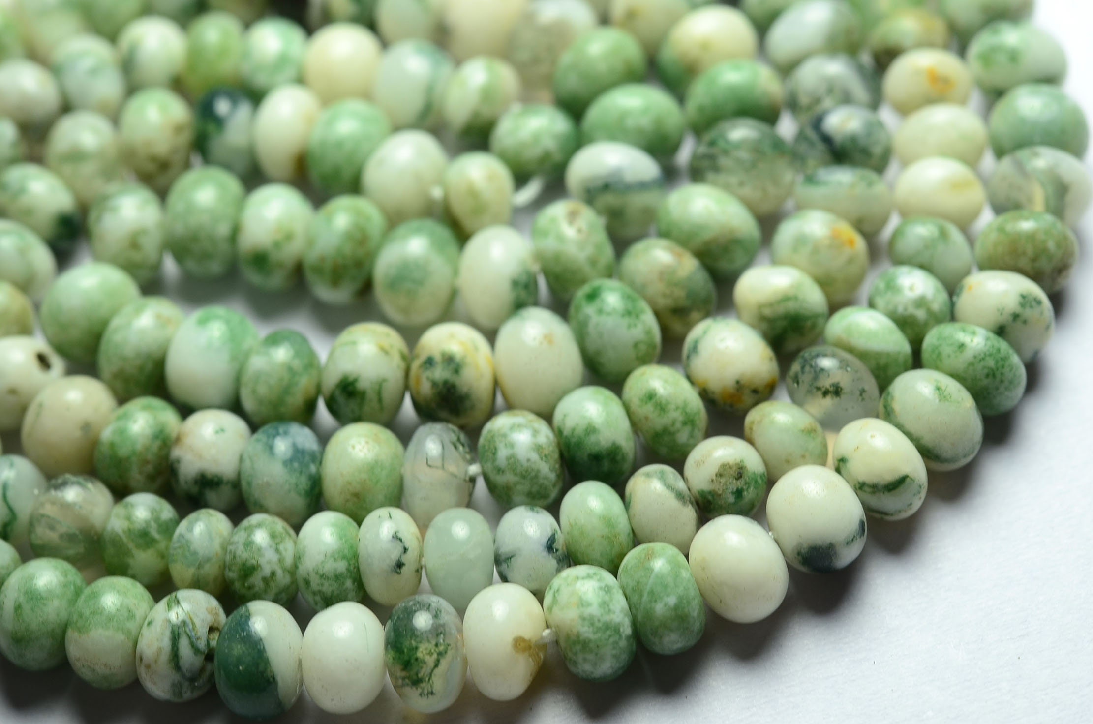 13 Inches Strand Natural Tree Agate Rondelles 4.5mm to 6.5mm | Etsy