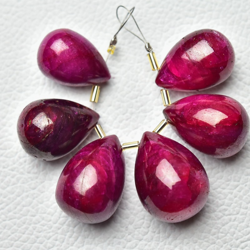 Natural Ruby Beads - Etsy