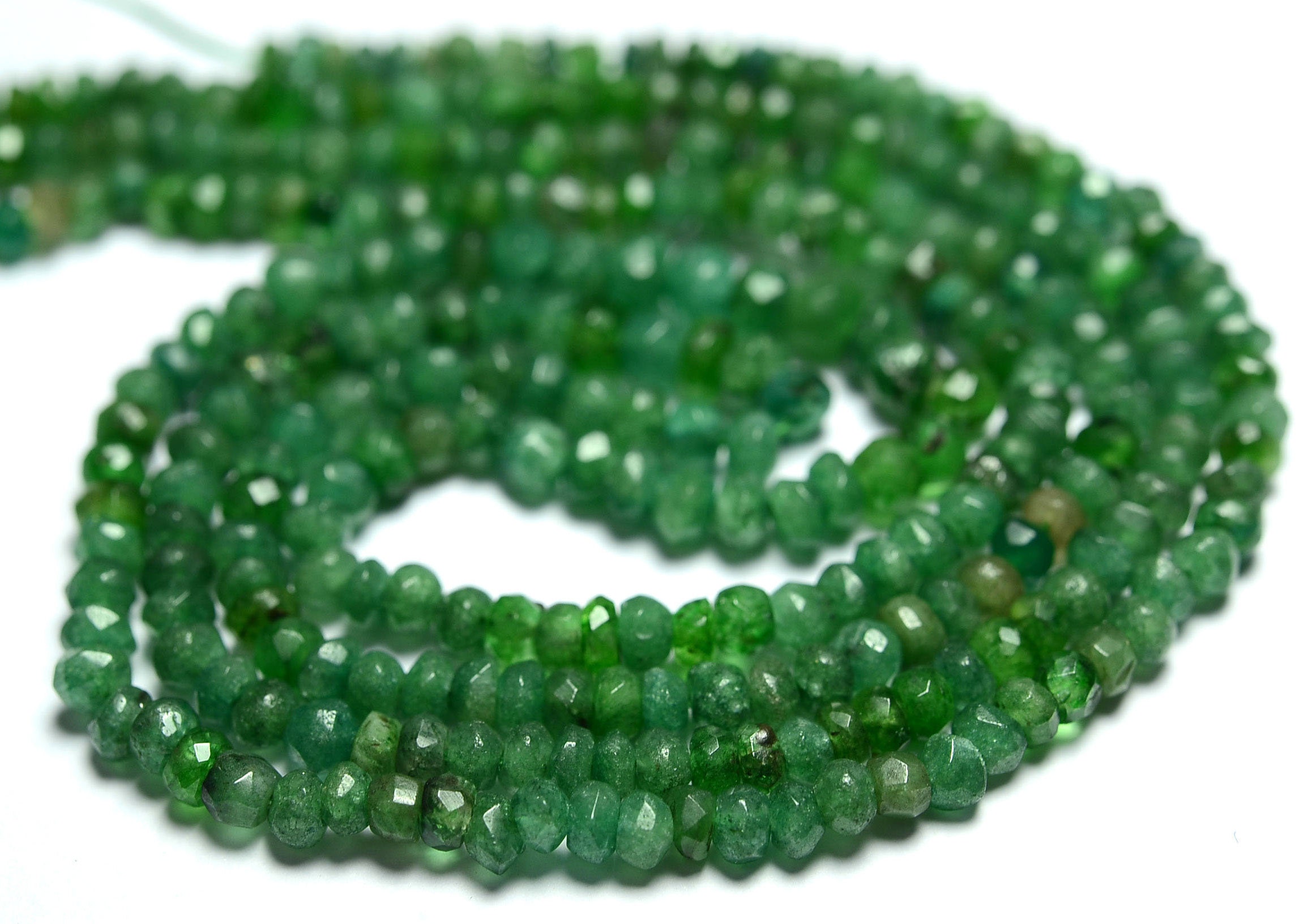 13 Inches Strand Natural Dyed Beryl Rondelle Beads 3mm to 4mm | Etsy