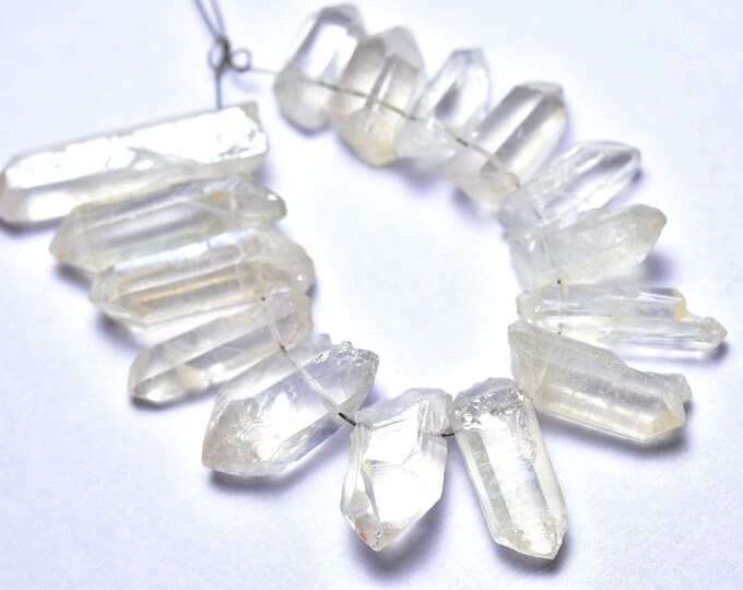 Natural Shape Rock Crystal Mystic Coated Pencil Stone Pencil - Etsy