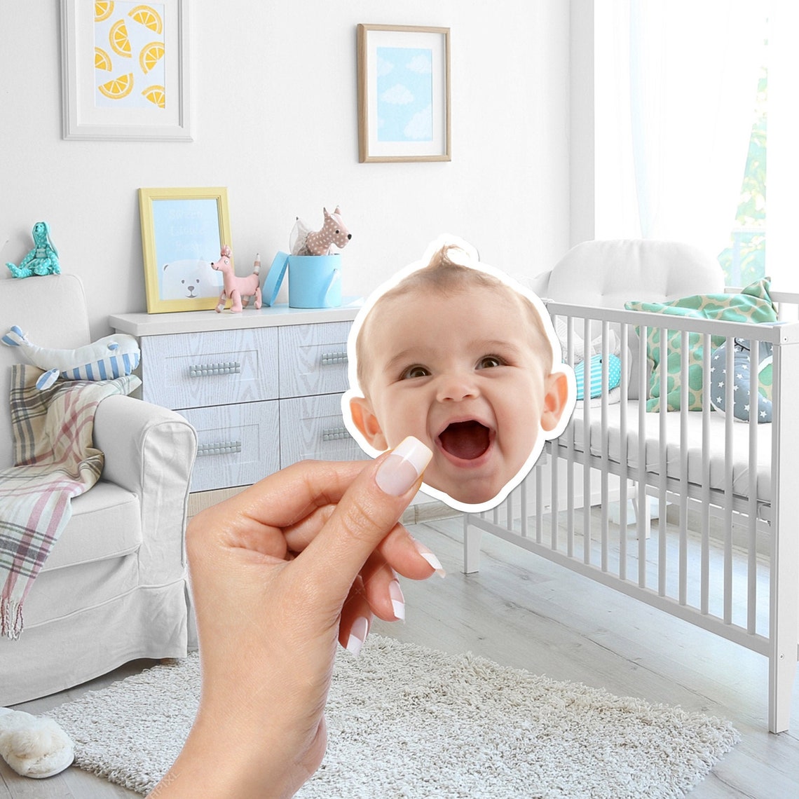 Custom Baby Face Sticker Cute Personalized Baby Sticker - Etsy UK