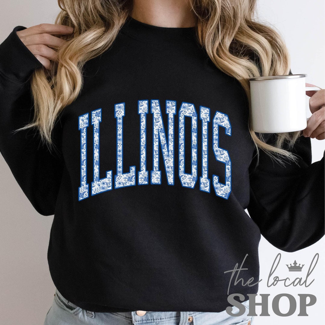 Floral Illinois State Sweater: Unisex Crewneck Comfort - Etsy UK