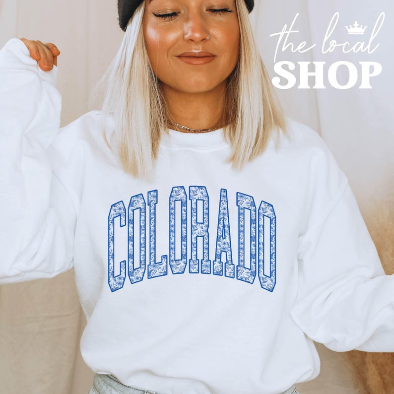 Colorado Floral Sweater: Boho State Varsity Sweatshirt - Etsy