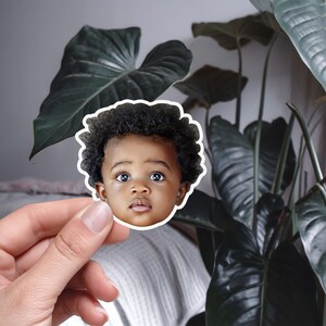 Custom Baby Face Sticker Cute Personalized Baby Sticker Customized ...