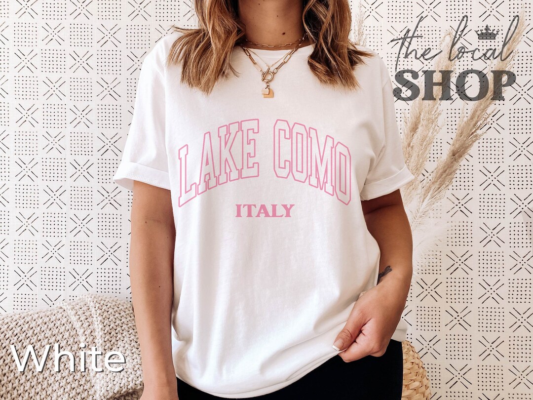 Pink Lake Como Shirt Preppy Lake Como Italy T-shirt Italy Lake Life Tee ...